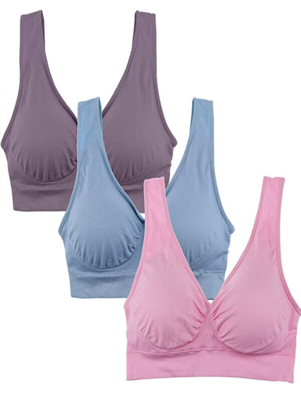 [60B~115D컵 ,~G컵/ 3장 묶음]Cabales Women's Plus Size Ultimate Comfy Medium ...